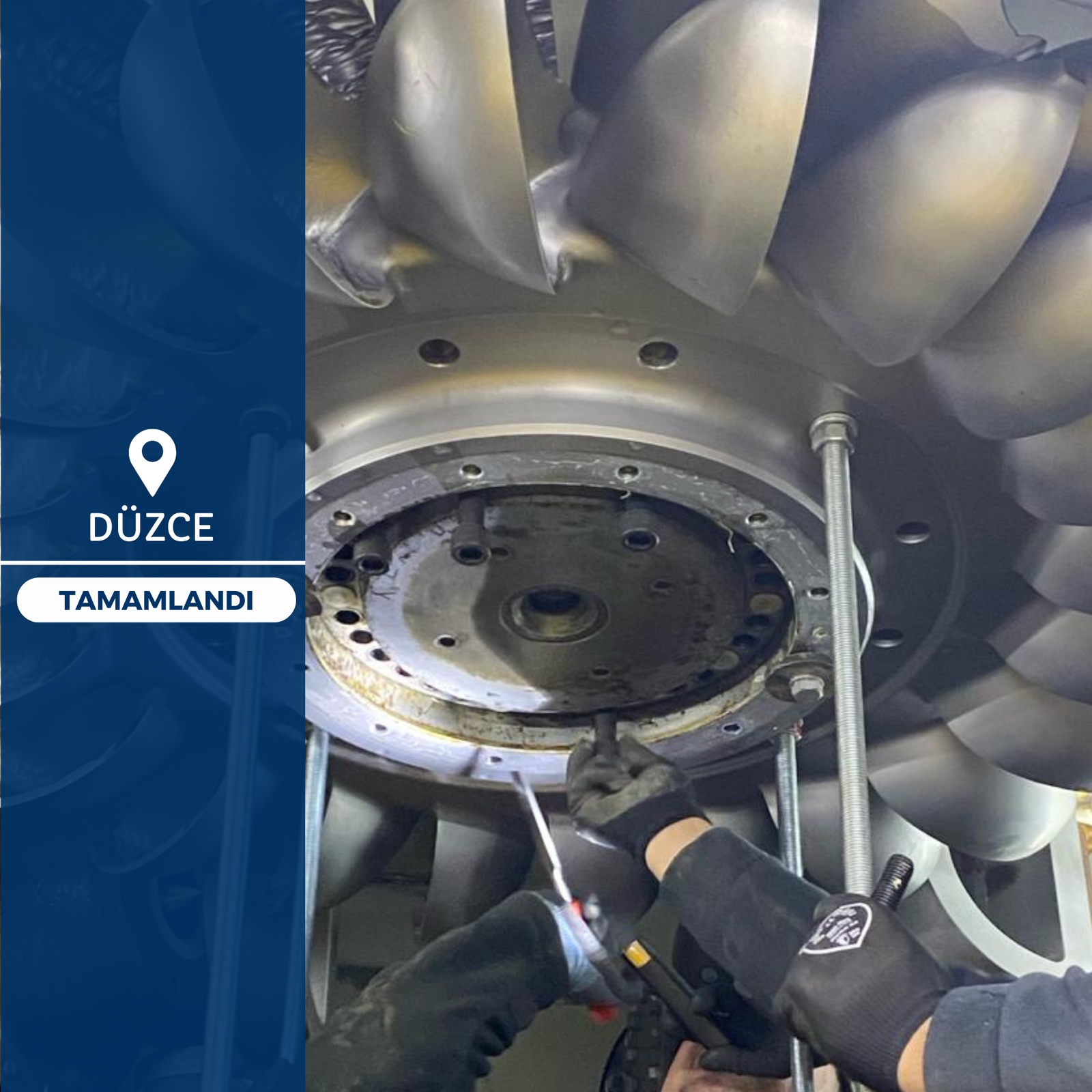 HES Pelton Türbin-Runner Değişimi | Erba Mühendislik